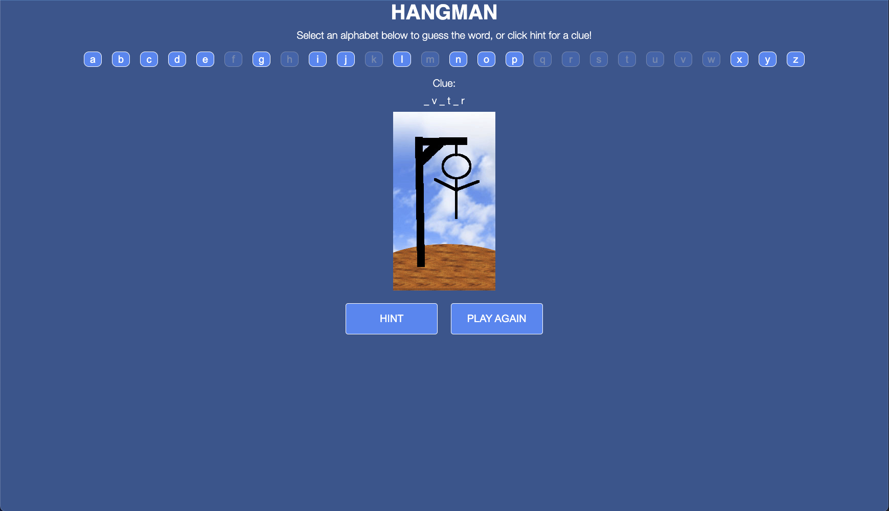 GitHub - xavierkoo/hangman: Simple hangman game