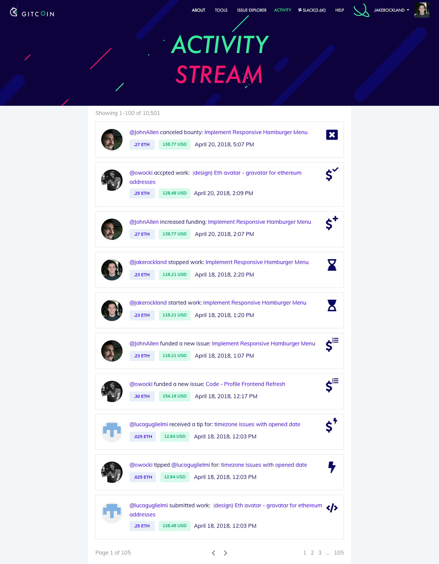 design - gitcoin.co/activity · Issue #804 · gitcoinco/web · GitHub