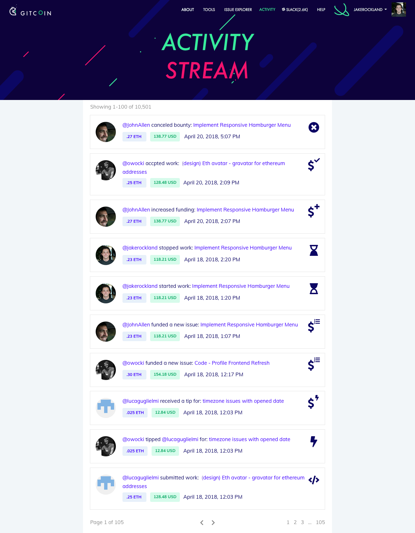 design - gitcoin.co/activity · Issue #804 · gitcoinco/web · GitHub