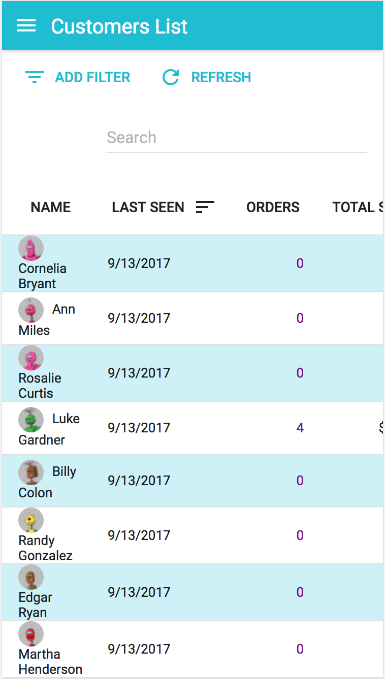 Datagrid Does Not Support In Mobile · Issue 1103 · Marmelabreact Admin · Github
