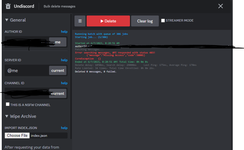 Wipe Archive Issue · Issue 509 · Victornpbundiscord · Github 