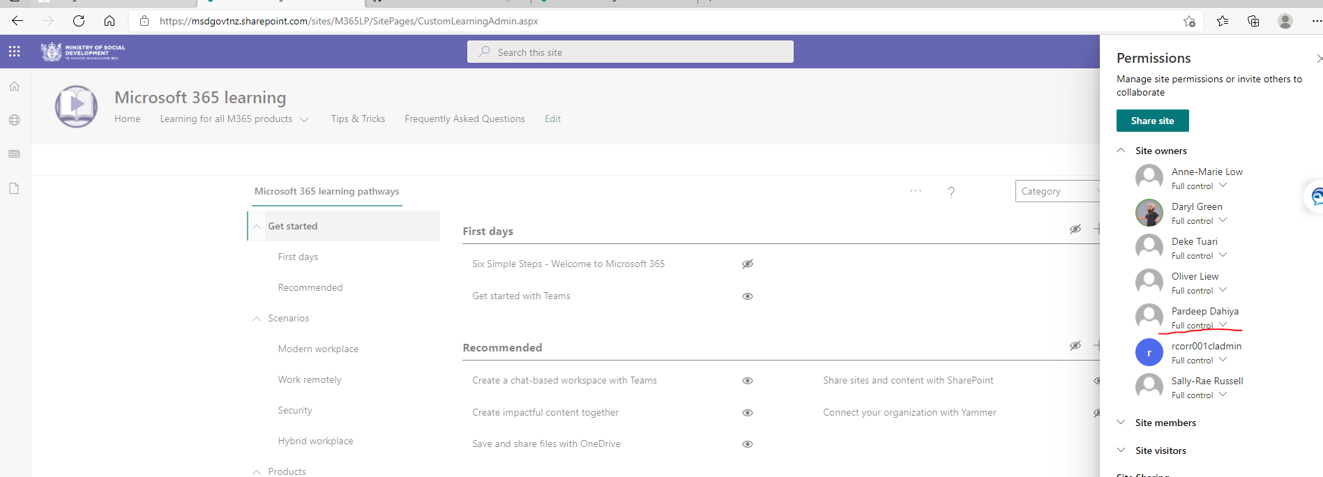 Not able to hide and show category on LMS admin page as site owner · Issue #544 · pnp/custom ...
