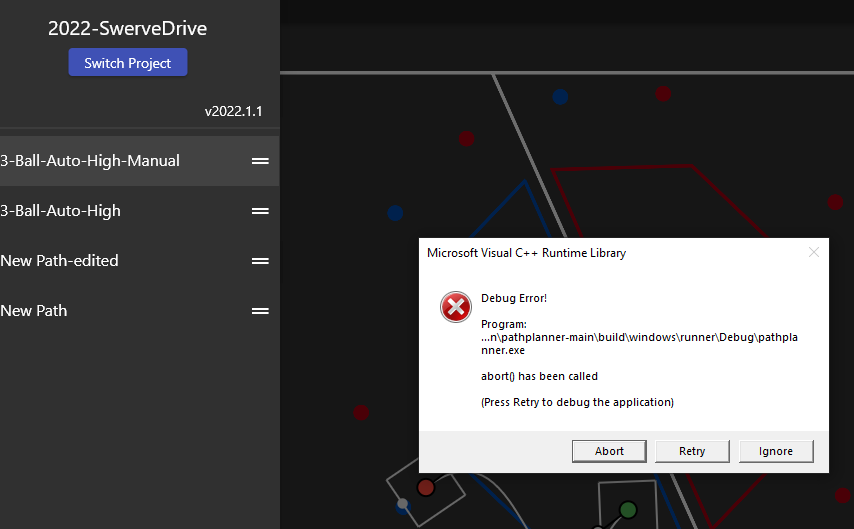 Expected a double but reading an int in the .path files crashes program (NB:Not a fault of ...