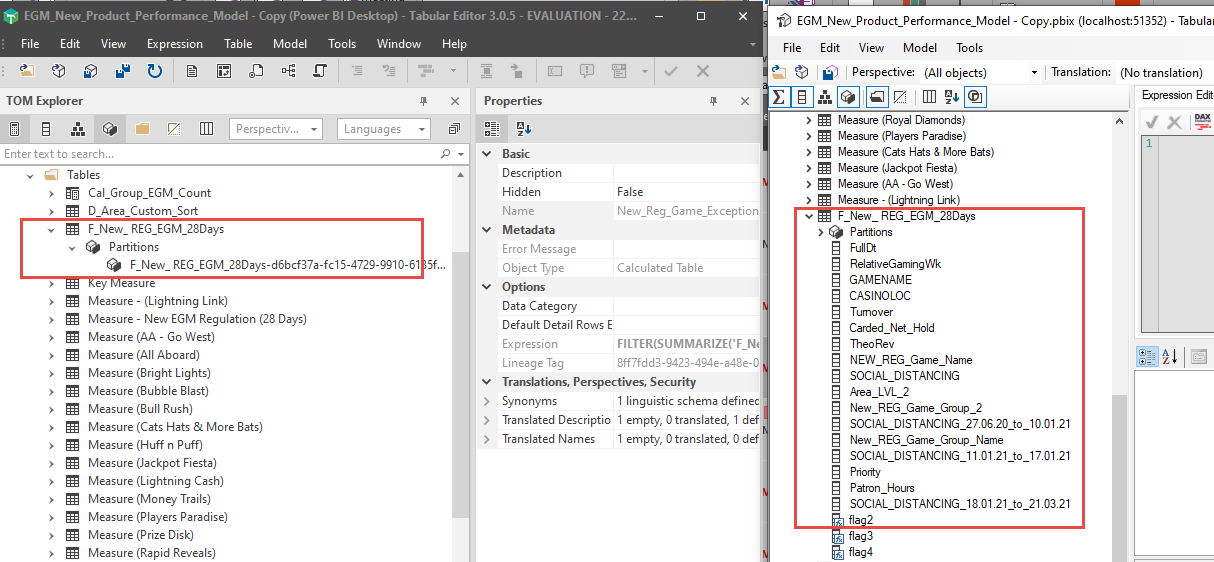 Columns not showing up on the table in Tab Editor 3 where as it does on ...