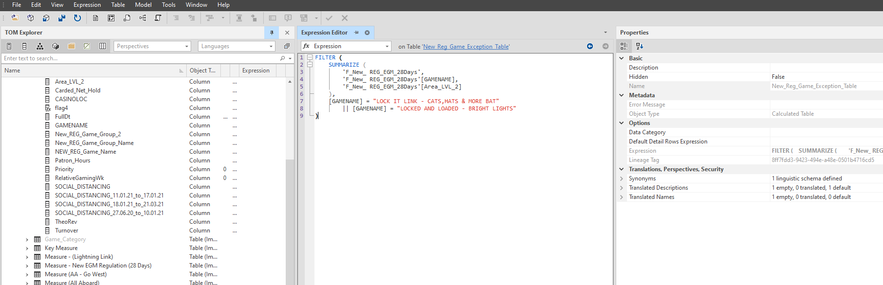 Columns not showing up on the table in Tab Editor 3 where as it does on ...