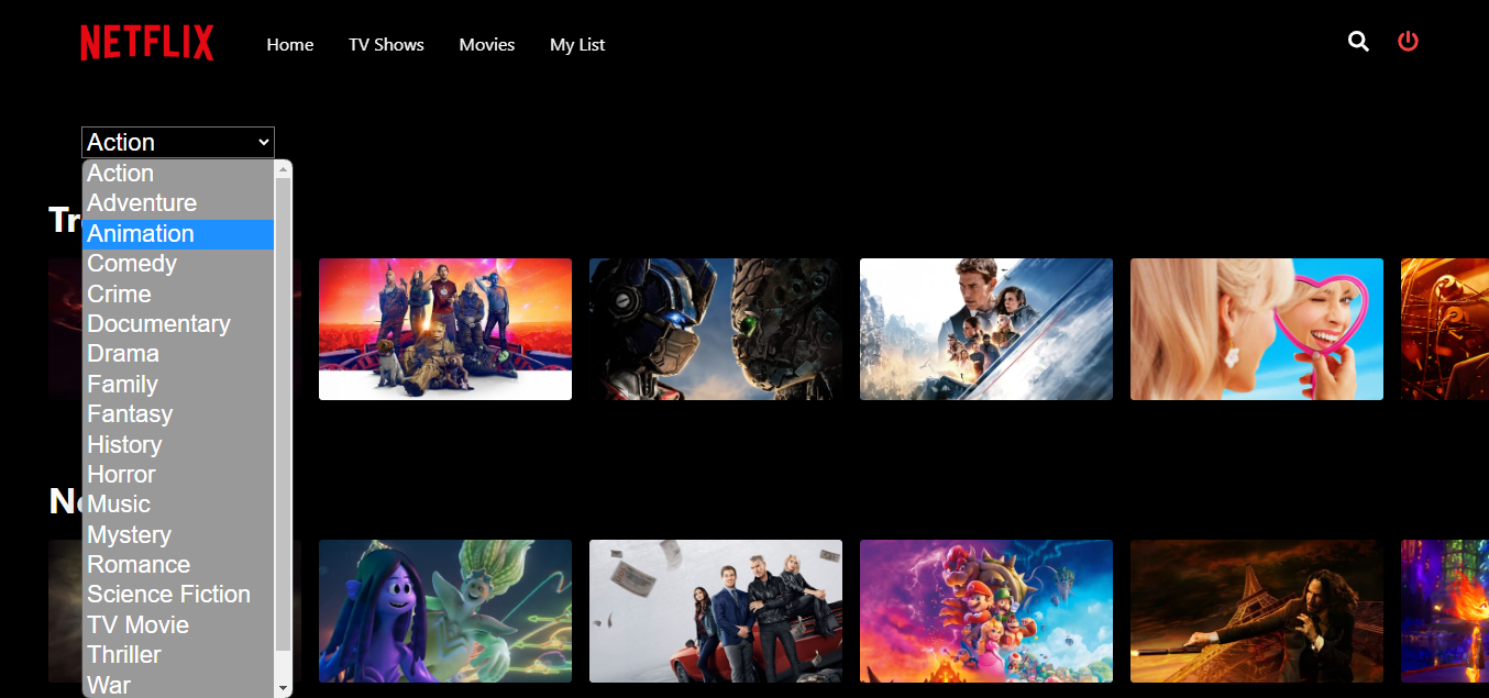 GitHub - ajeetram/Netflix-Clone