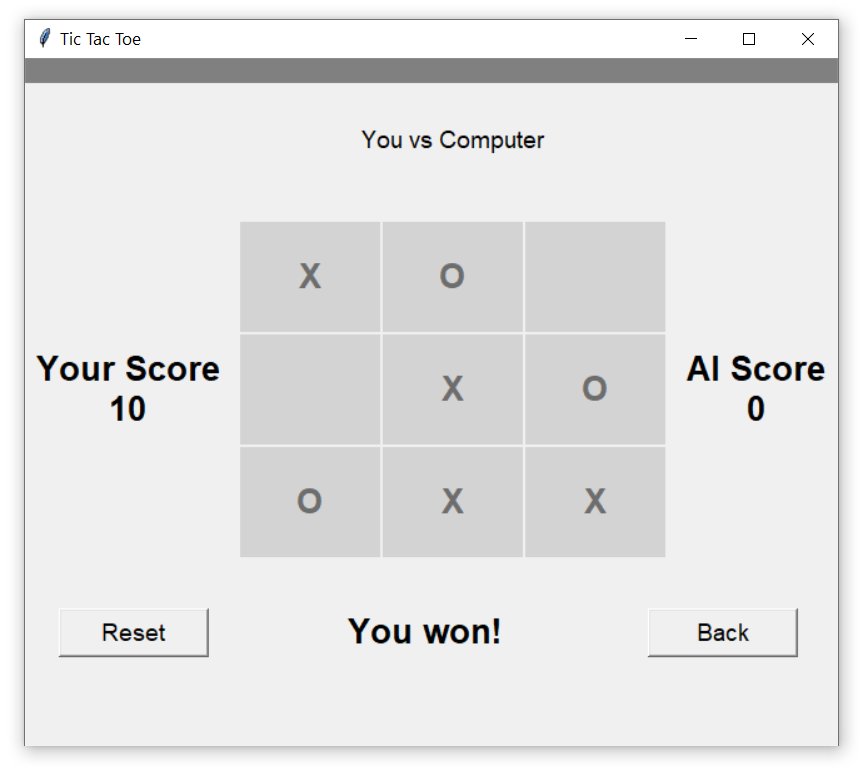 GitHub - pranitaakale/tictactoe: Tic-Tac-Toe using Python and Tkinter