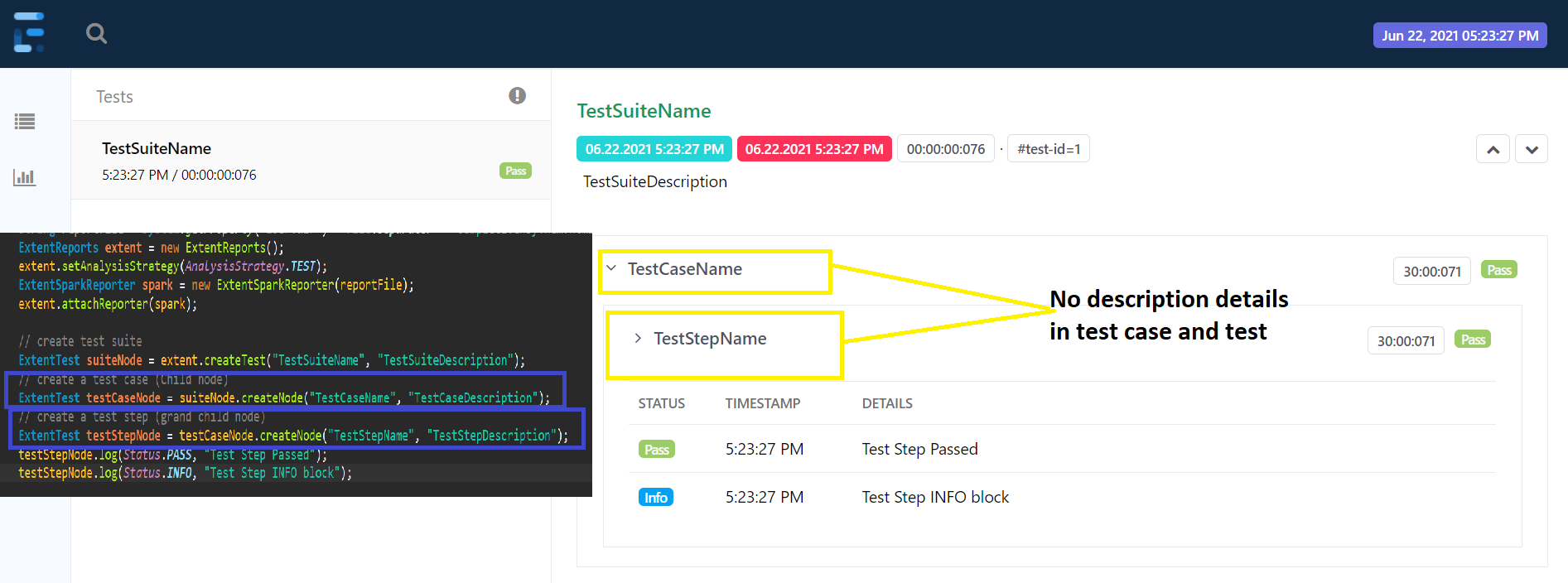 description does not show up in report while creating child or grandchild node · Issue #311 ...