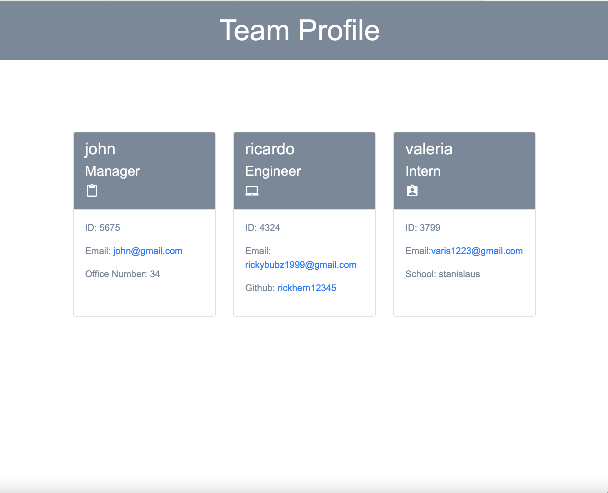 GitHub - Rickhern12345/team-profile-generator