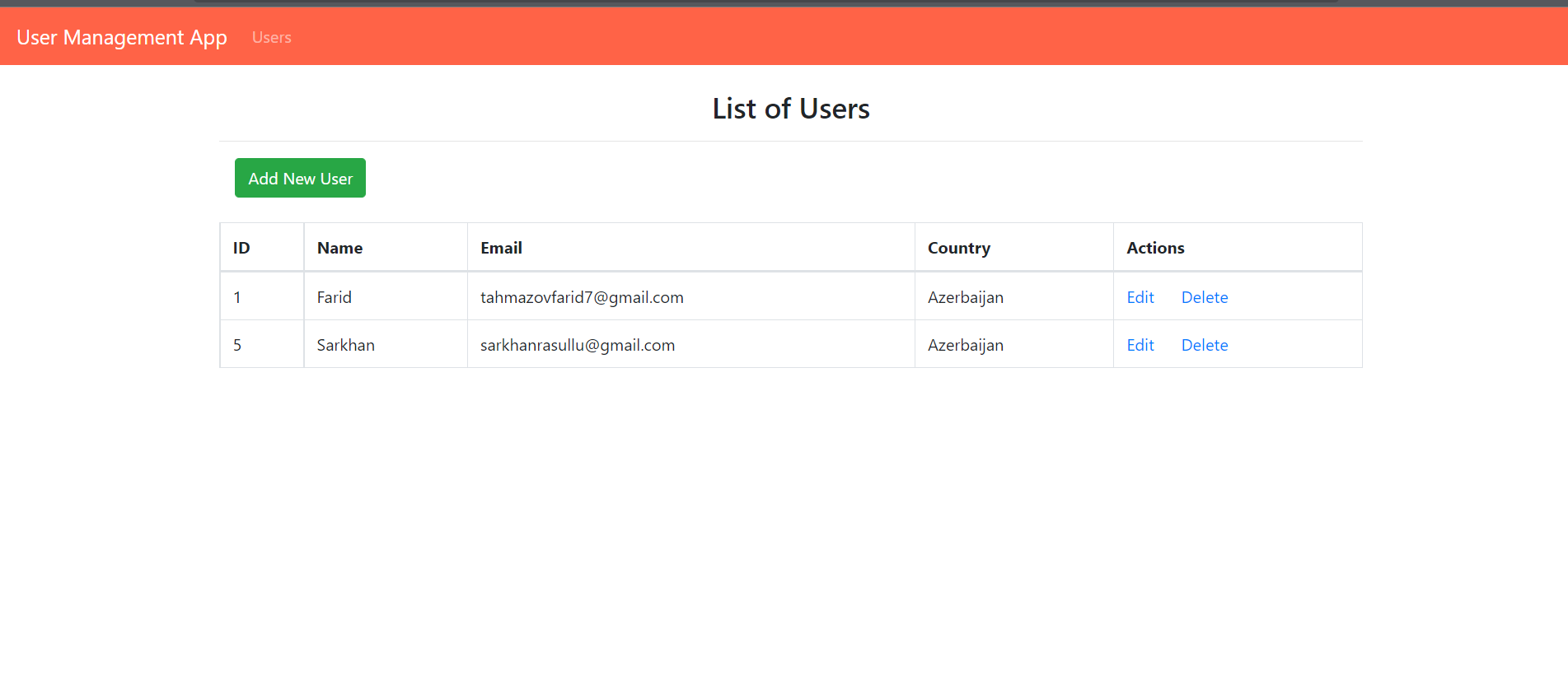 GitHub - faridtahmazov/UserManagmentSystem-Basic: Simple Crud Web Application