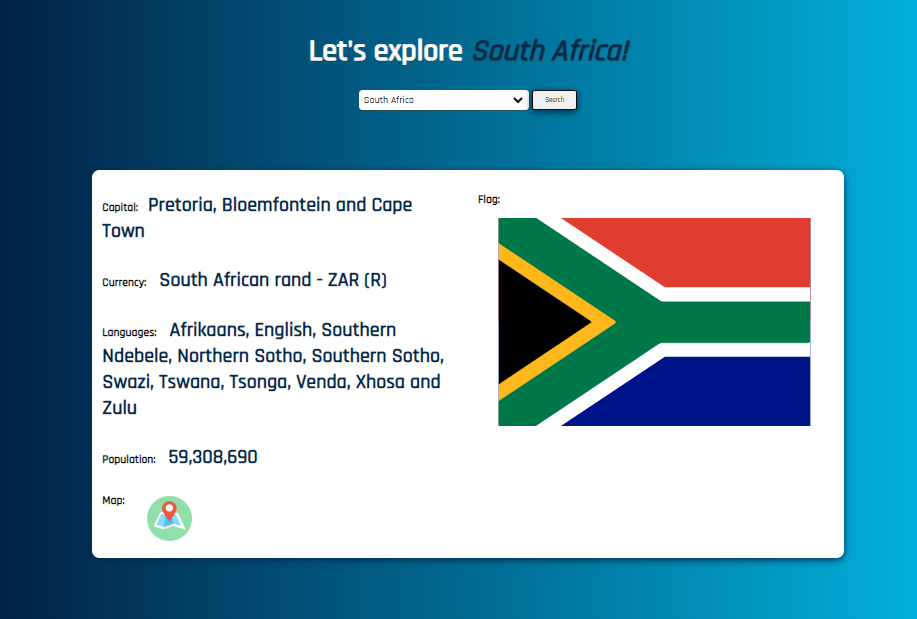 GitHub - rafafsi/countries-explorer: Once the user select the country, some informations about ...