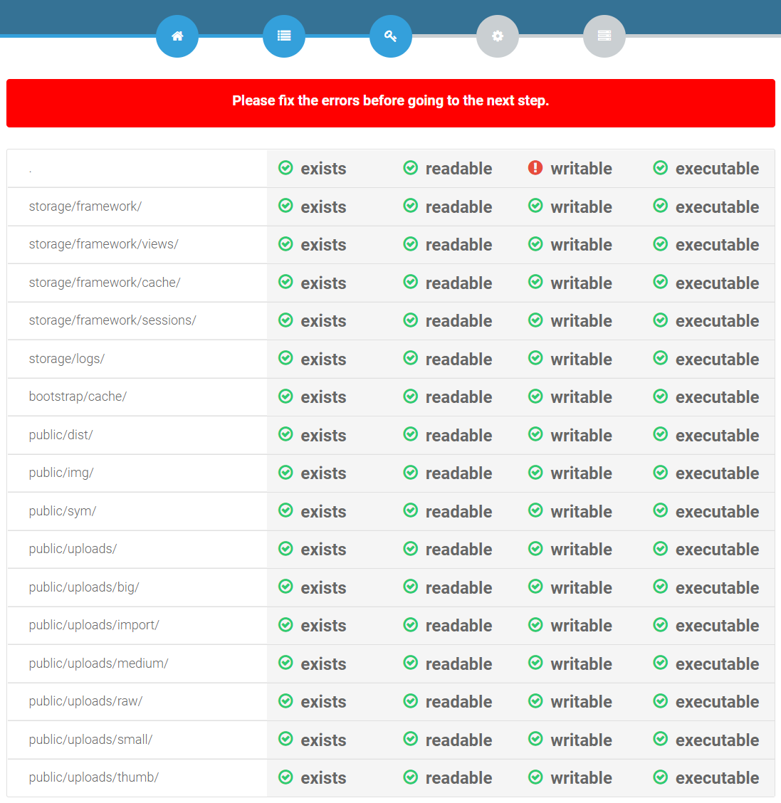 error with installer permissions step · Issue #1089 · LycheeOrg/Lychee · GitHub