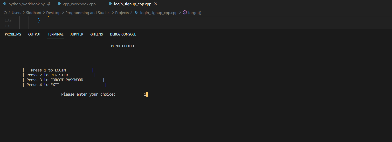 GitHub - Sid-0602/Login_Signup_page: This is a simple login and Signup page made entirely in Cpp ...