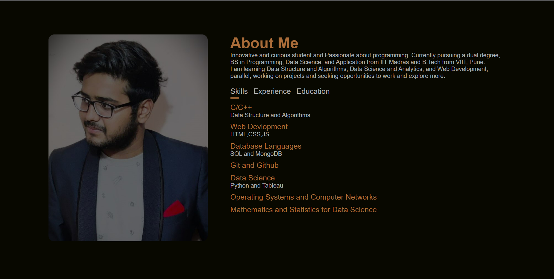 GitHub - Sid-0602/Portfolio-Web-Application: This is my Personal Portfolio Website designed ...