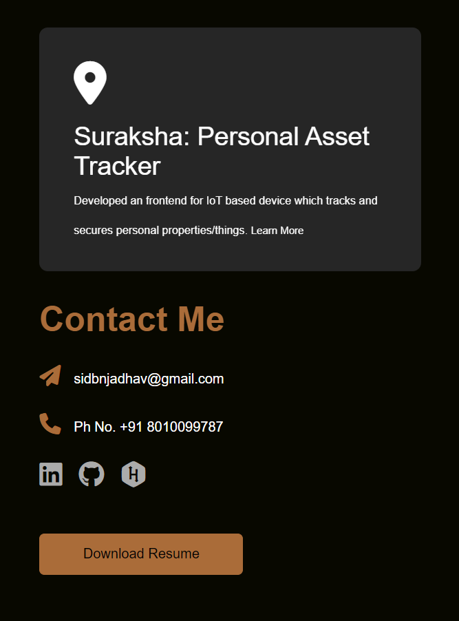 GitHub - Sid-0602/Portfolio-Web-Application: This is my Personal Portfolio Website designed ...