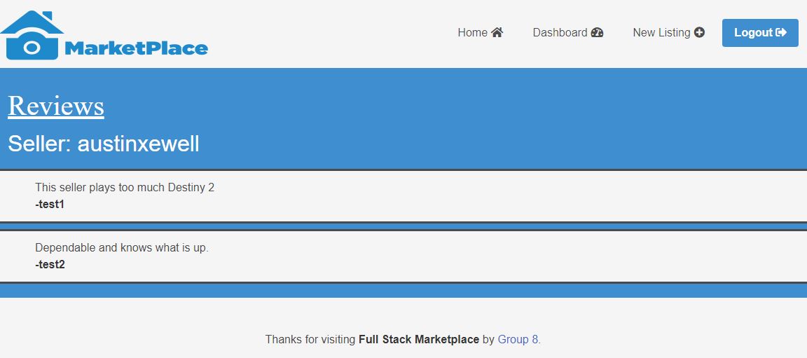 GitHub - austinxewell/Full-Stack-Marketplace: Full Stack Marketplace is ...