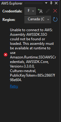 Unable to connect to AWS via SSO - AWSSDK.SSOOIDC could not be found or loaded · Issue #267 ...