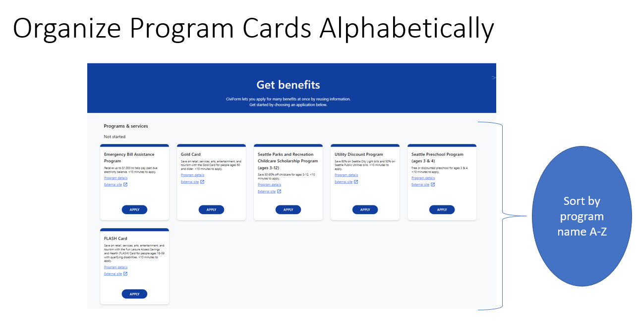 Allow admin to specify order of programs on index page · Issue #3782 · civiform/civiform · GitHub