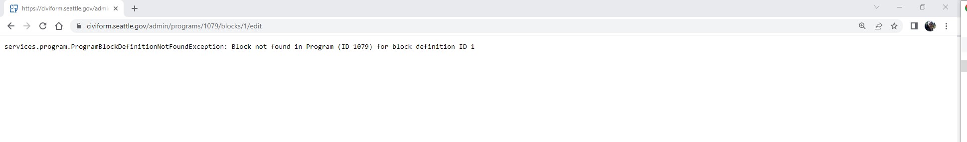 Error when editing a program · Issue #3887 · civiform/civiform · GitHub