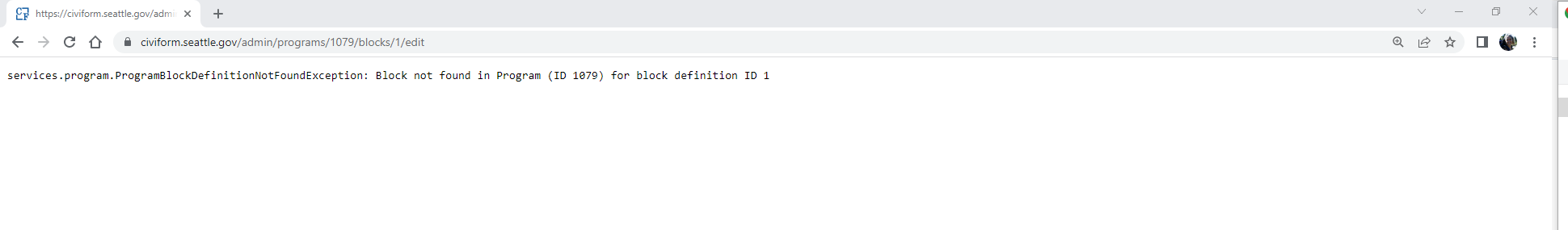 Error when editing a program · Issue #3887 · civiform/civiform · GitHub