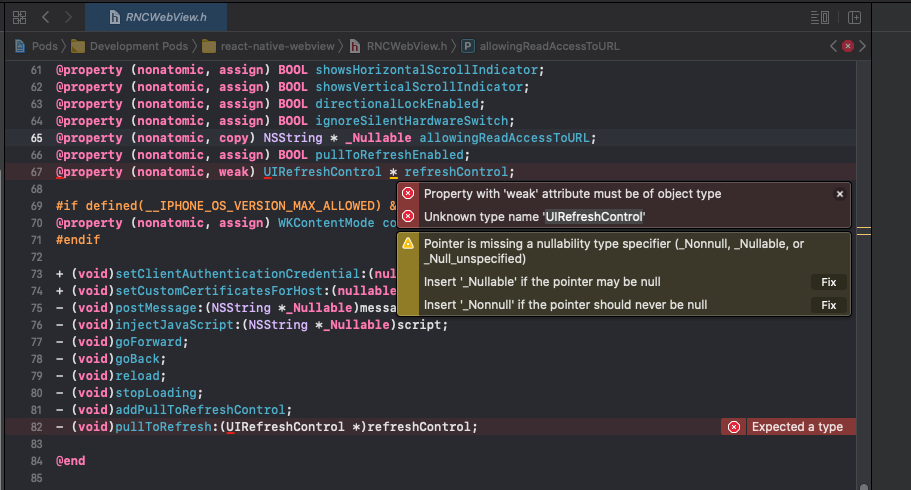 Mac OS compilation error - Unknown type name 'UIRefreshControl' · Issue #1666 · react-native ...
