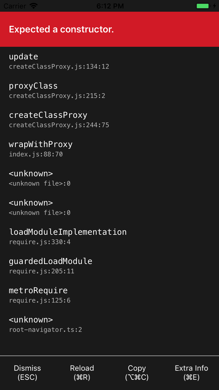 Expected a constructor · Issue #205 · infinitered/ignite-bowser · GitHub