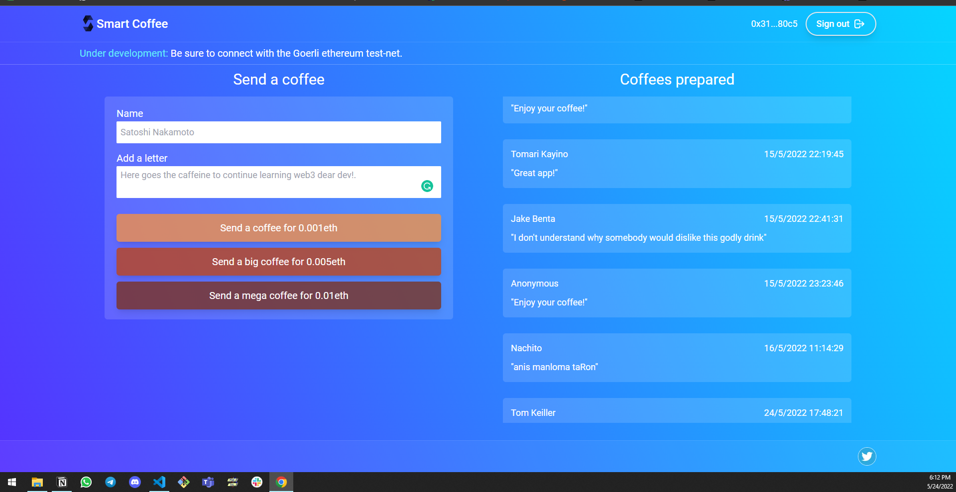 GitHub - gonzaotc/Ethereum-coffee-shop: small dapp on the ethereum ...