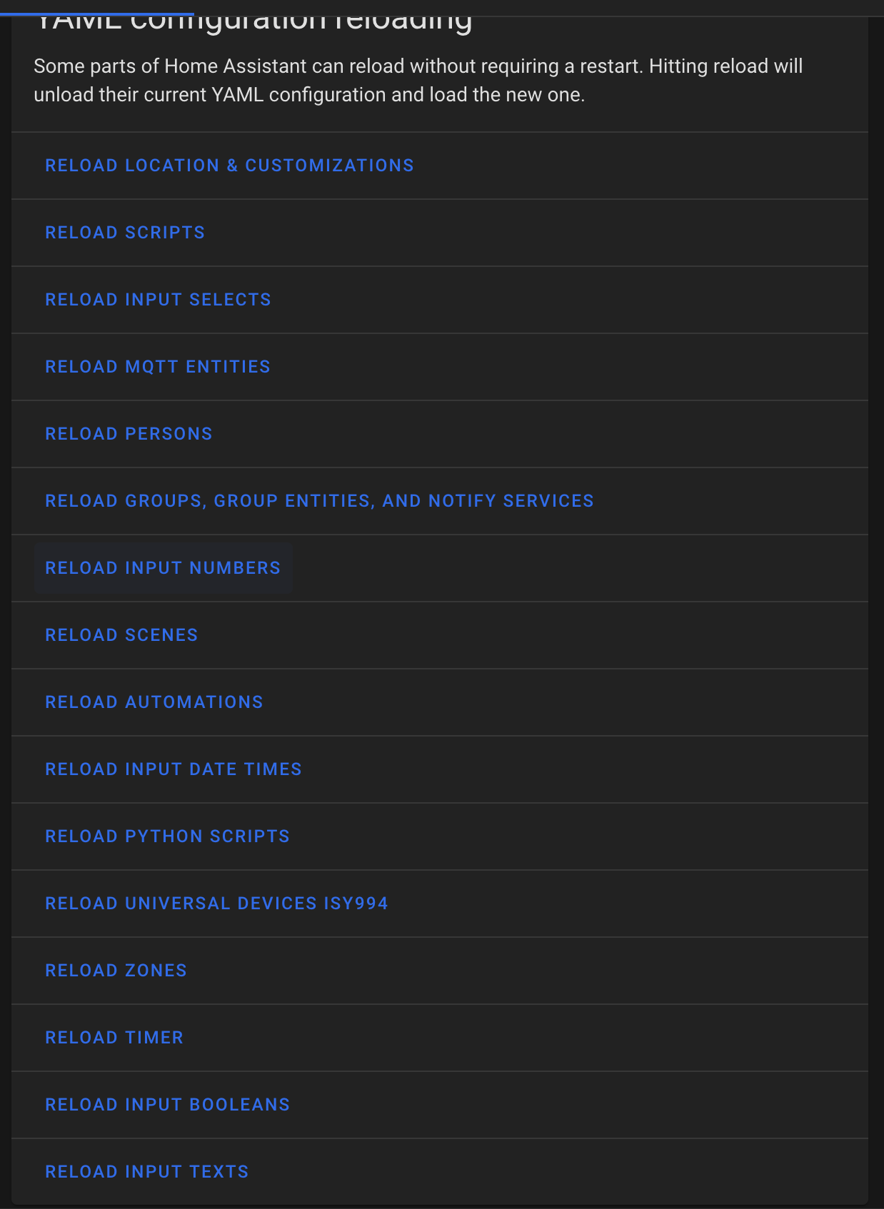 Reload template entities option missing from Configuration->Server Controls · Issue #6834 · home ...