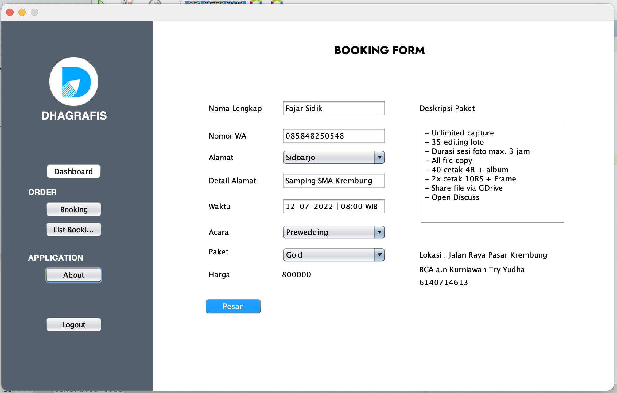GitHub - ktyudha/BookingFoto: Project Workshop Pemrograman Lanjut
