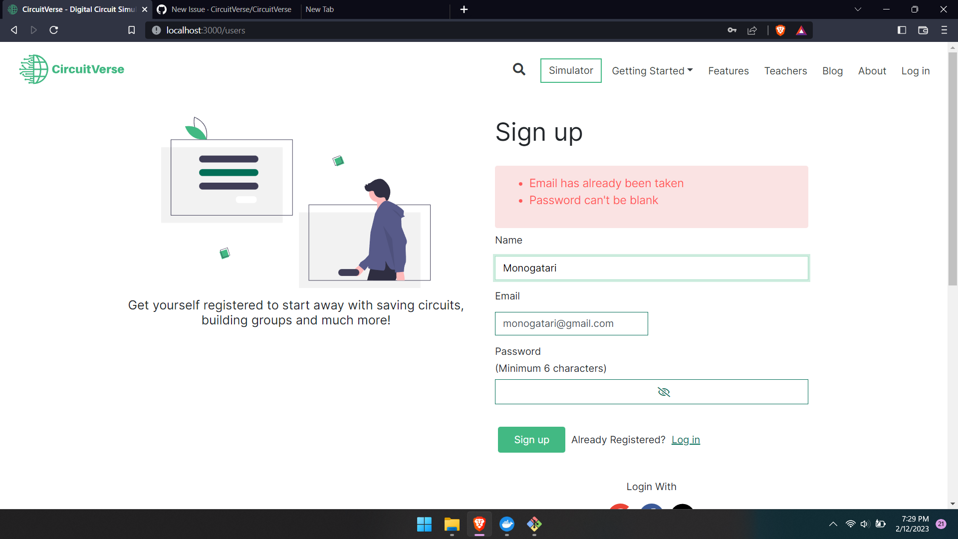 🐞 Error Message's text isn't aligned properly in Sign Up page · Issue ...