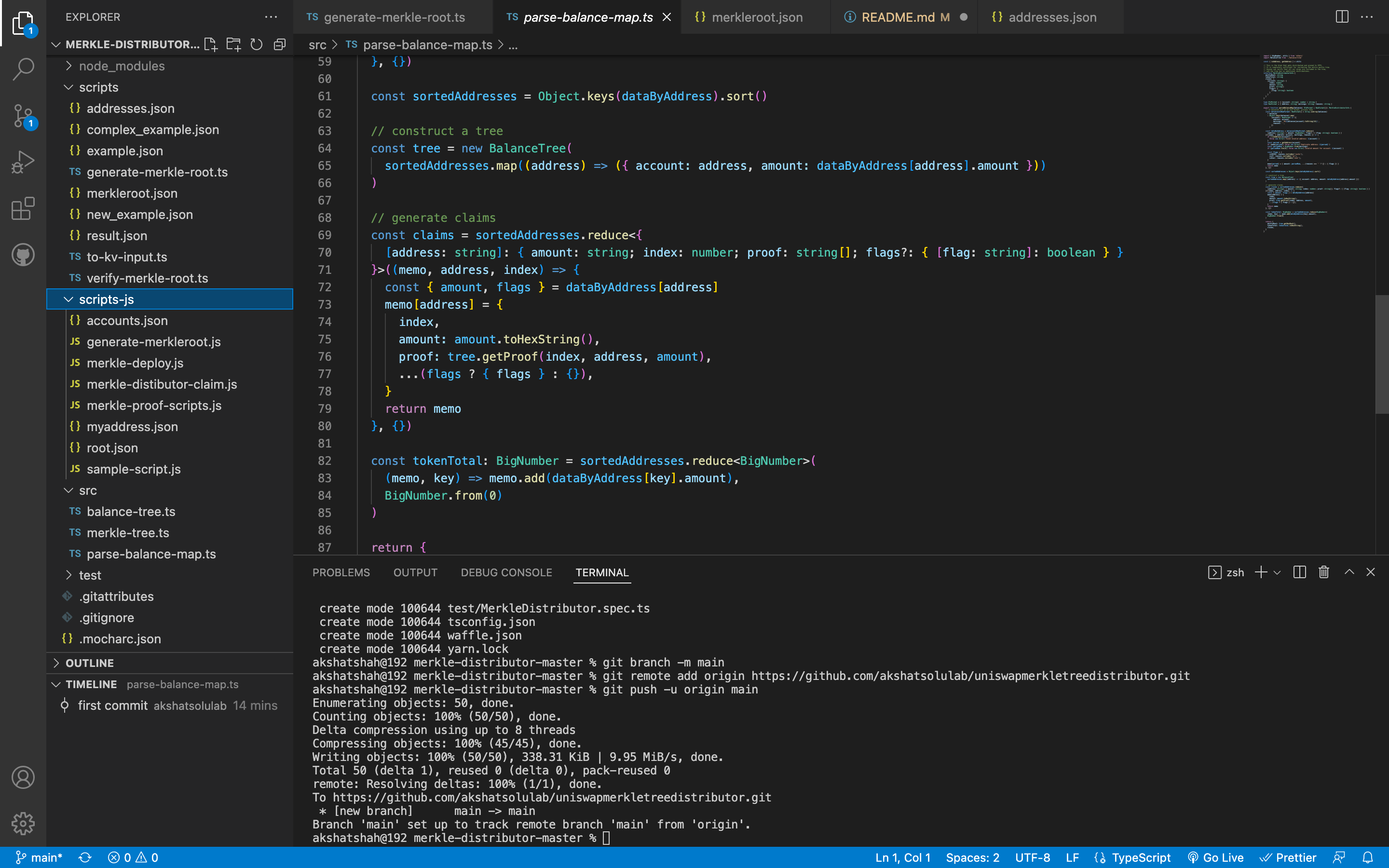 GitHub - AKSHAT-SHAH-04/UniSwapMerkleDistributor