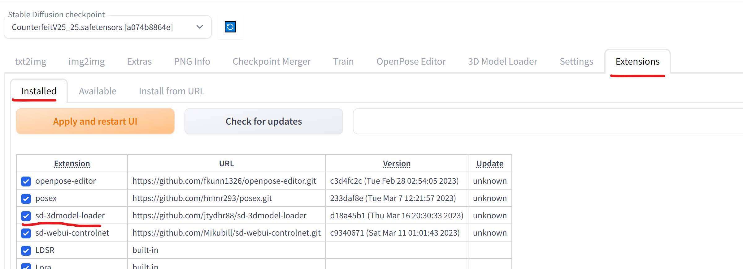 Extension Tab Not Showing · Issue #21 · jtydhr88/sd-3dmodel-loader · GitHub Extension Tab Not Showing · Issue #21 · jtydhr88/sd-3dmodel-loader · GitHub