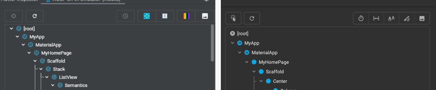 Debug toggle buttons redesign proposal · Issue #3144 · flutter/devtools · GitHub