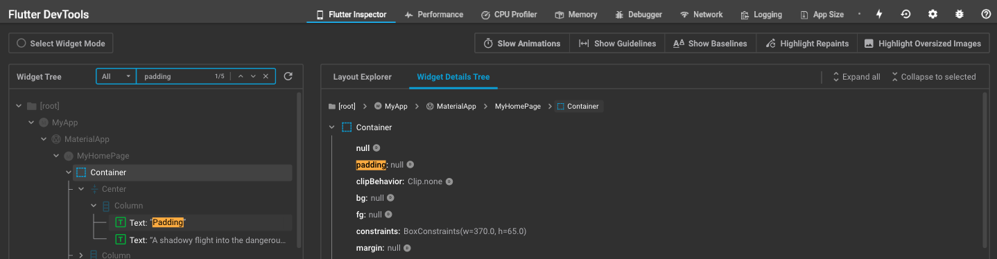 Proposal: Improve widget selection in the inspector · Issue #3489 · flutter/devtools · GitHub