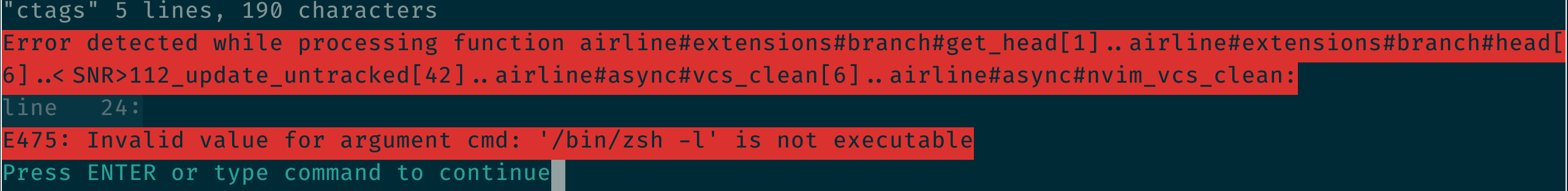 /bin/zsh -l is not executable on fresh macOS install · Issue #2085 · vim-airline/vim-airline ...