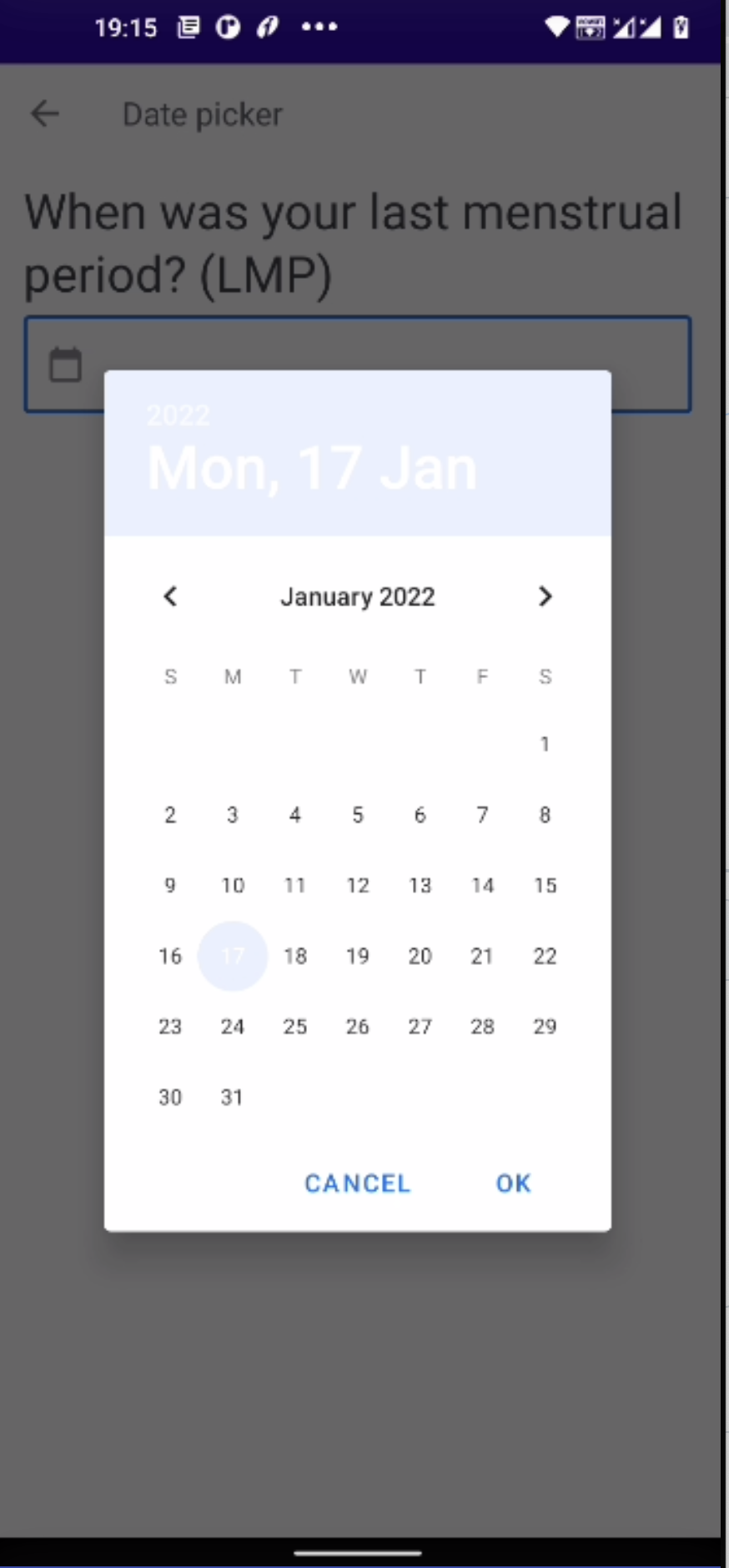 Catalog, date picker component workflow. · Issue #1045 · google/android-fhir · GitHub