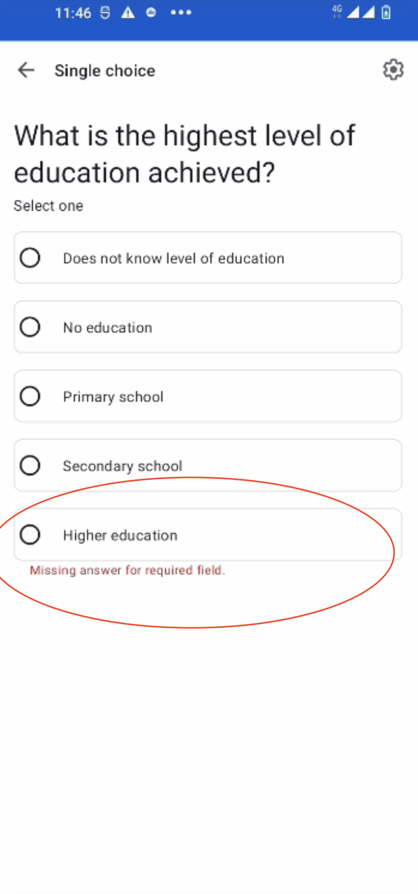 Move error message for boolean/single/multiple choice type widgets to ...