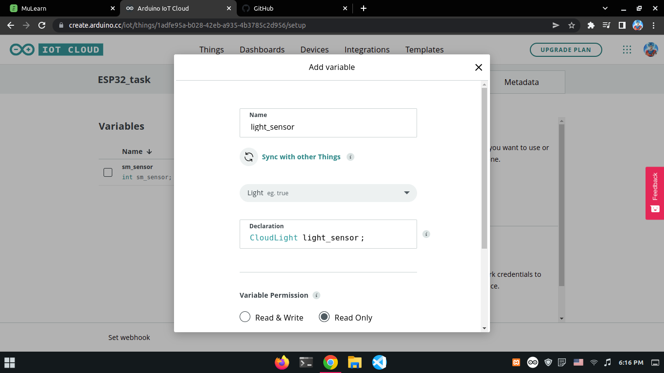 Experiment 3 : IoT Remote Light Meter using Arduino IoT Cloud | Kerala ...