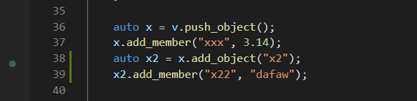 push_object 以后 再往该 object add_object，然后再add_member会触发 malloc ...