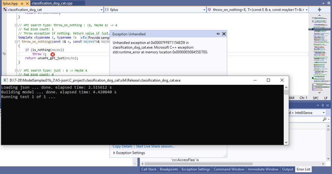 Stop at the 'Loading json ...' · Issue #142 · Dobiasd/frugally-deep · GitHub