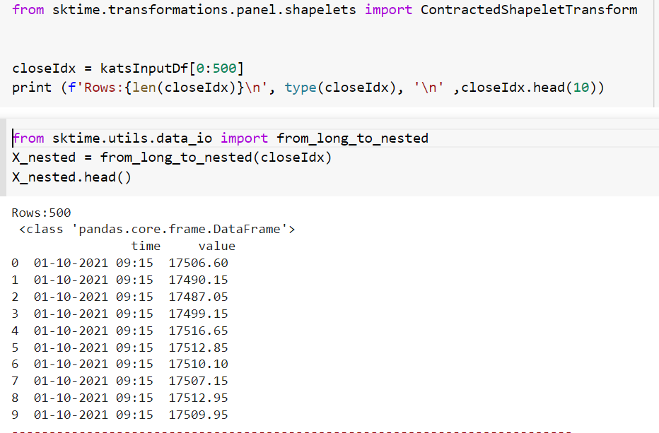 [BUG] Conversion of univariate series to Sktime format for shapelet discovery · Issue #1791 ...