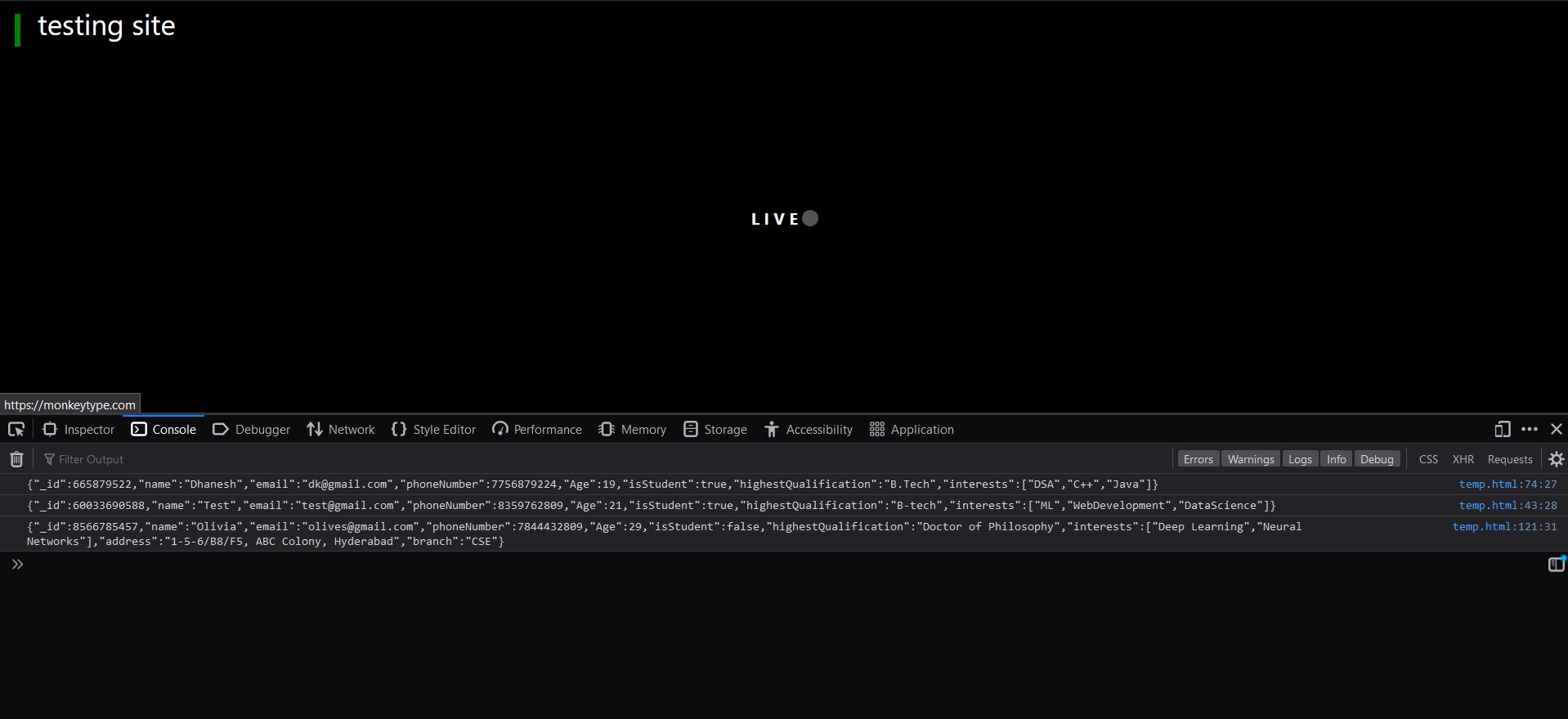 GitHub - AbhinavJaintle/backend: This project is a CRUD API which takes POST and GET requests ...