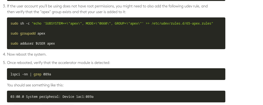 edgetpu runs only with root privileges?! · Issue #761 · google-coral/edgetpu · GitHub