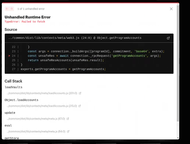 unhandled runtime error · Issue #558 · metaplex-foundation/metaplex · GitHub