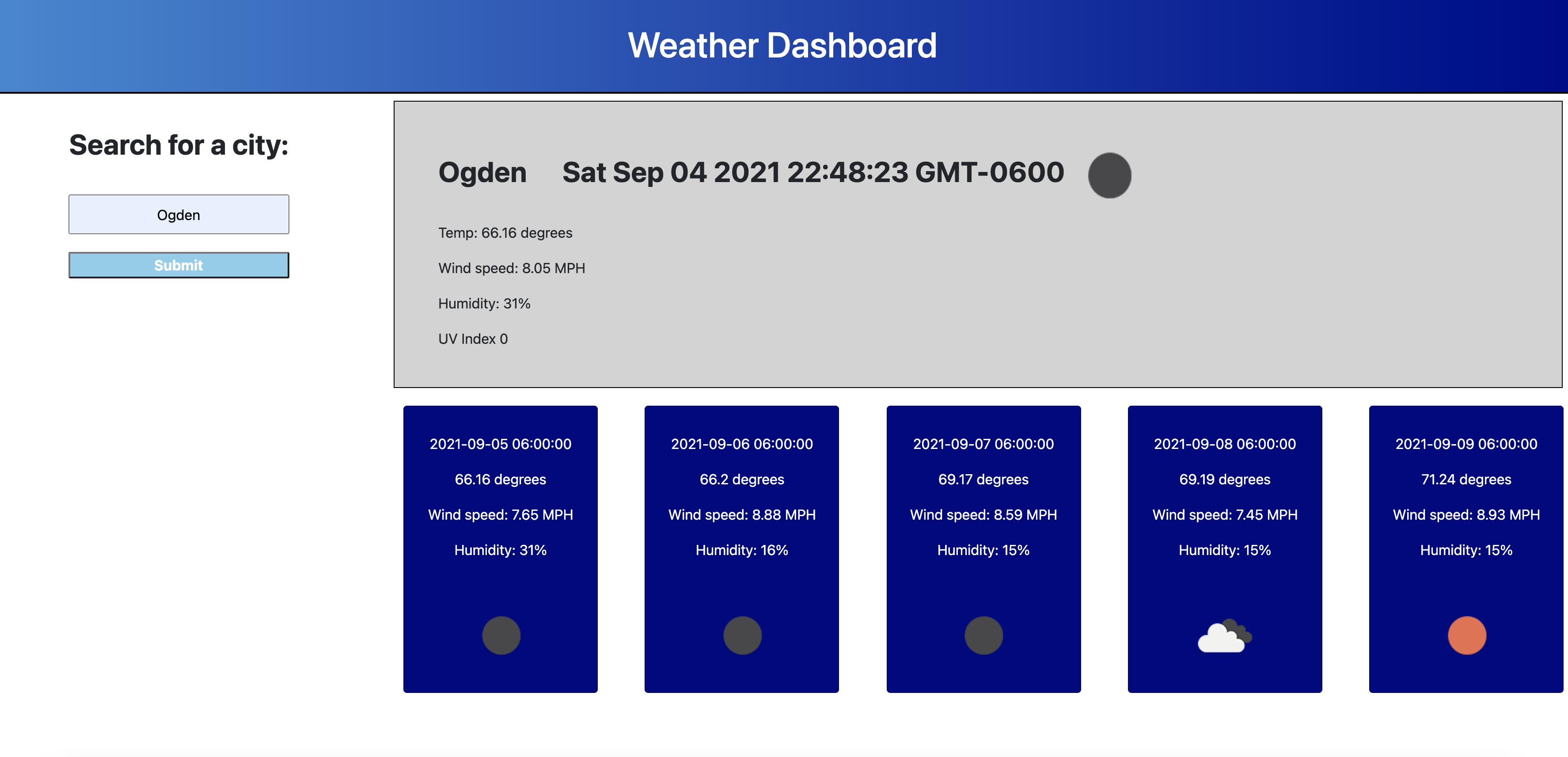 GitHub - lonny-v/weather-dashboard