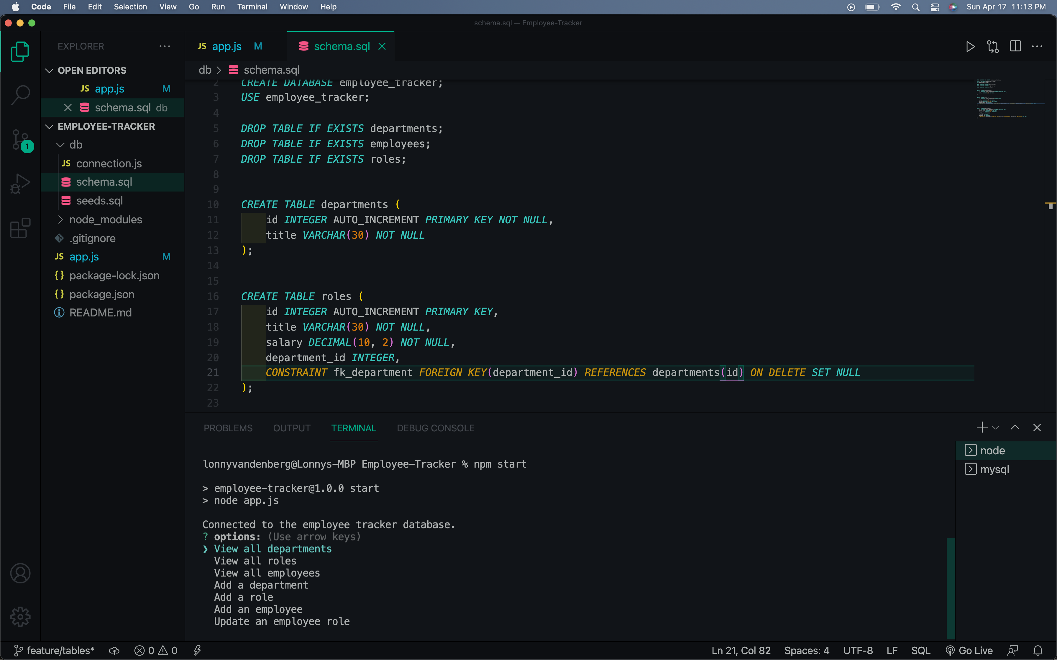 GitHub - lonny-v/Employee-Tracker