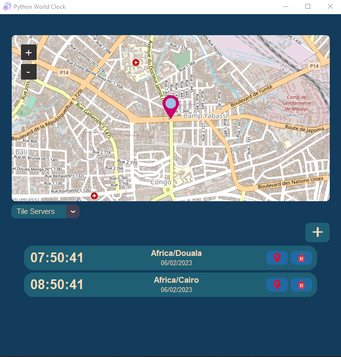 Made World Clock Gui Using Customtkinter And Tkintermapview · Tomschimansky Customtkinter