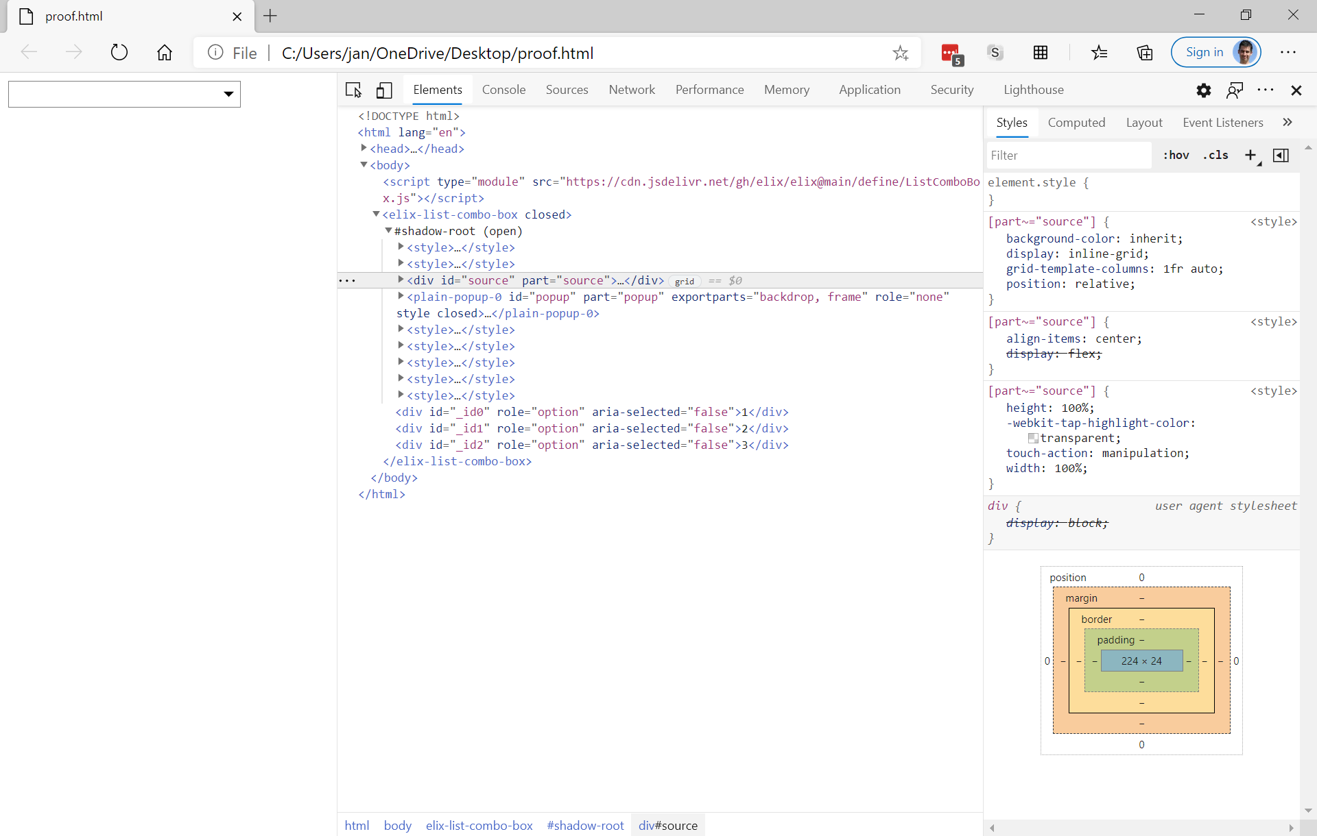 PopupSource break ListComboBox · Issue #162 · elix/elix · GitHub