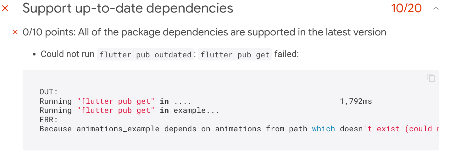 Pana analysis should ignore example dir for resolution. · Issue #1115 · dart-lang/pana · GitHub