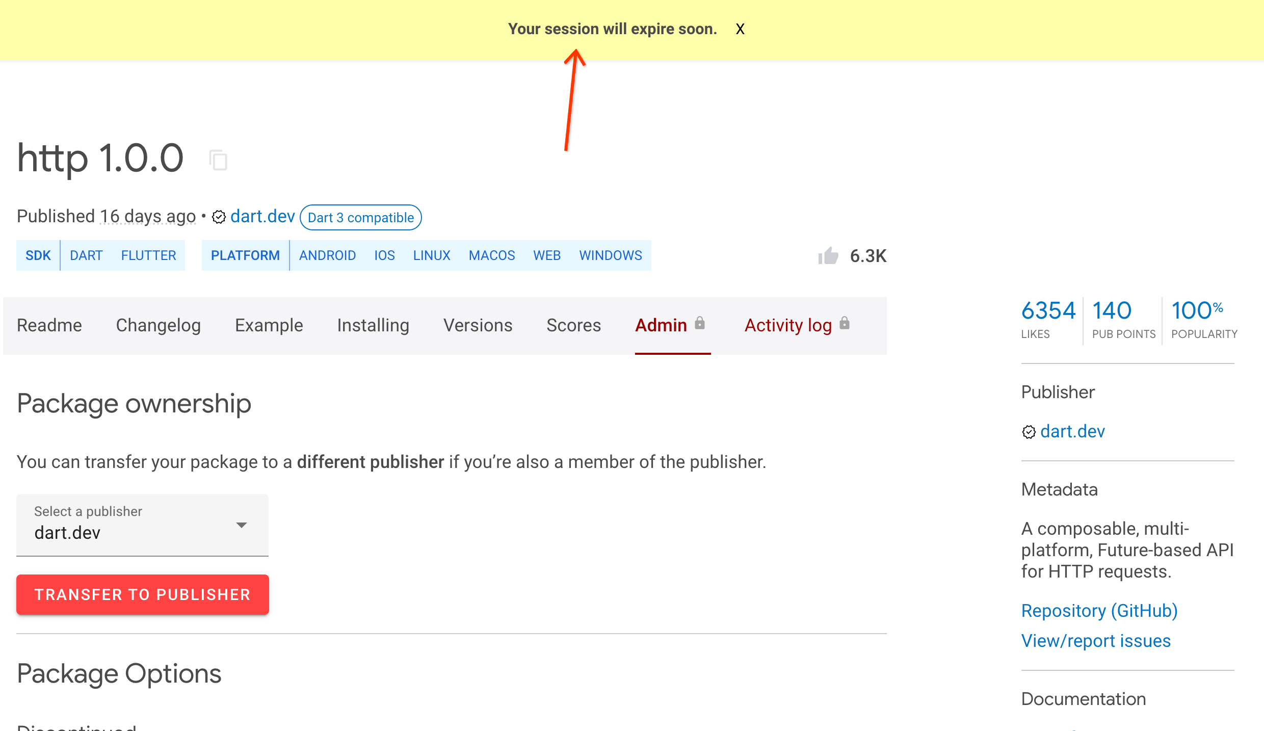 Banner Text Your Session Will Expire Soon Is Not Informative Helpful · Issue 6740 · Dart